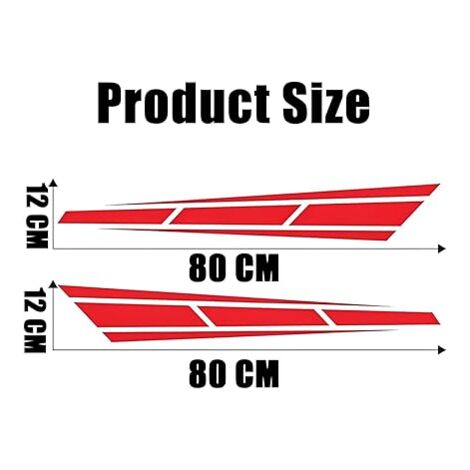 AlwaysH 4 Pieces Car Hood Stripe Sticker, Modified Decal Decoration ...
