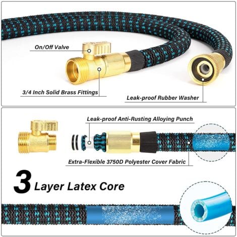 AlwaysH Expandable Watering Hose 15m 50ft, 10 Modes Retractable ...
