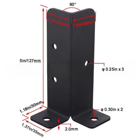 AlwaysH Adjustable Deck Post Brackets, Set of 4 Post Base Brackets ...