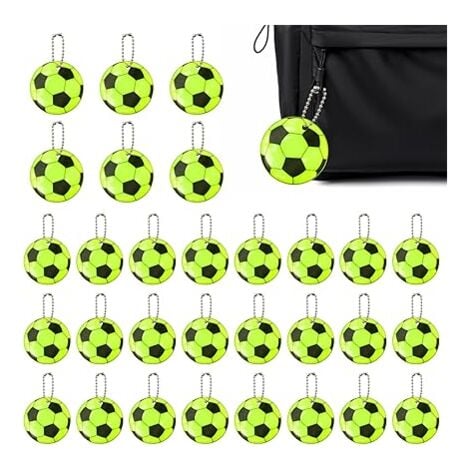 AlwaysH 30 Pieces Reflective Football Pendants Reflective Football ...