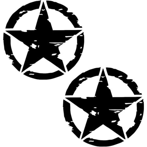 AlwaysH 2 Pieces Five-Pointed Star Stickers 14.7 x 14.7 cm, Modified ...
