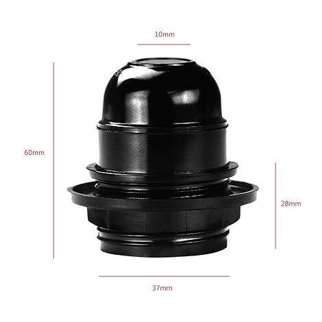 AlwaysH 4 PCS E27 Lamp Socket 250V Electricity E27 Lamp Holder Plastic ...