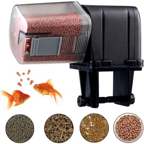 AlwaysH Automatic Fish Feeder, Timetable Fish Food Dispenser, Aquarium ...