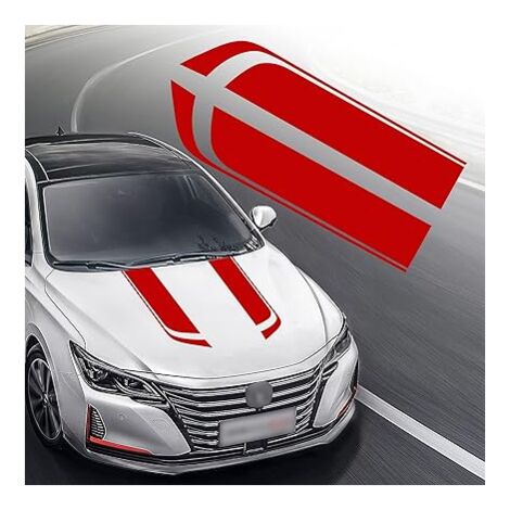 AlwaysH 84cm x 14.5cm Car Hood Sticker Auto Racing Sports Side Stripe ...