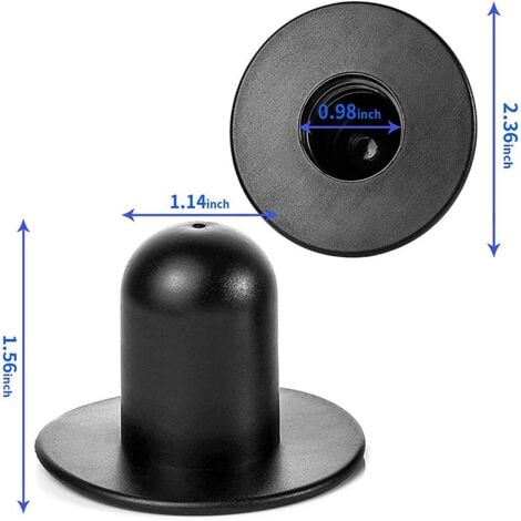 AlwaysH Summer Swimming Parts Replacement Pool Caps (4 Pack) (Black)