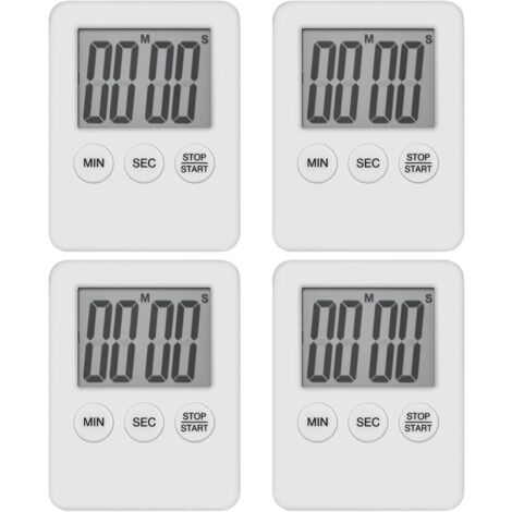 AlwaysH 4Pcs Digital Kitchen Timer Mini Magnetic LED Kitchen Timer ...