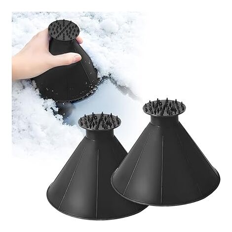 AlwaysH 2 Pcs Round Ice Scrapers, Universal Car Ice Scraper ...