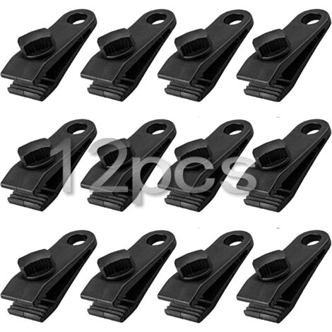 AlwaysH 12Pcs Tarp Clip Clamp, Heavy Duty Tarp Clip Set Instant Awning ...
