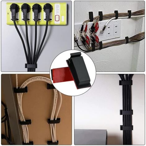 AlwaysH Panel Cable Clips 50PcsAdhesive Cable Clips, Adhesive Desktop ...