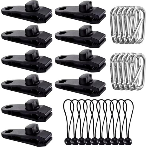 AlwaysH 30 Pcs Tent Tarp Clip,Tarp Clamp,Heavy Duty Tarpaulin Clip with ...