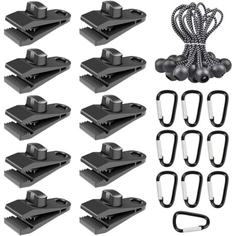 AlwaysH 30 Pieces Tent Clip Tarp Clips Awning Clamp Tarpaulin Clamps ...