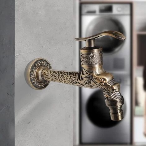 AlwaysH Vintage Wall Mounted Faucet, Washing Machine Faucet Outdoor ...