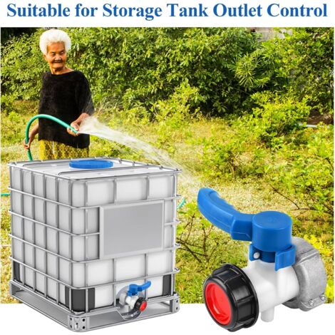 AlwaysH 1000L Tank Tap DN40(62mm), 1000L Plastic Water Tank Valve, Tank ...