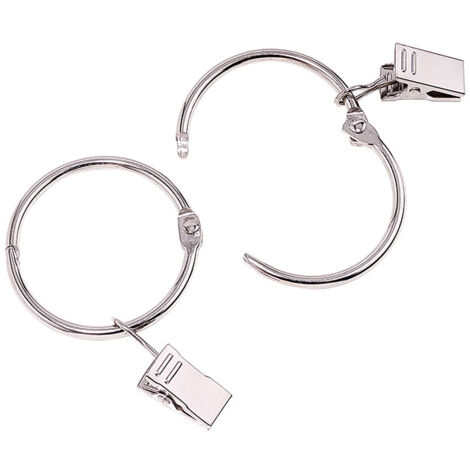 AlwaysH 20 Pieces Openable Metal Curtain Clip Rings, Easy Opening and ...