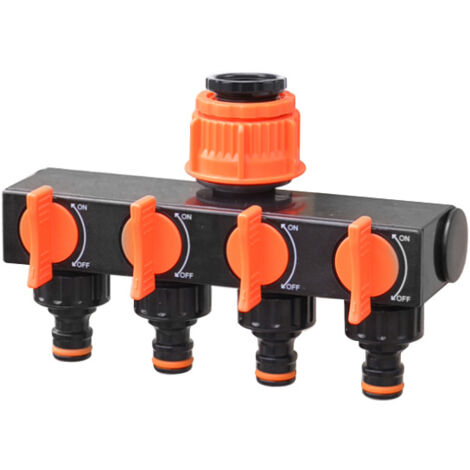 AlwaysH 4 Way Garden Tap Adapter with 4 Independent Valves, Splitter ...