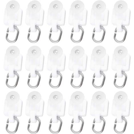 Always 50pcs Curtain Rod Rollers Curtain Rail Slides Hook Track Hook