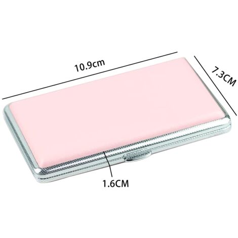AlwaysH Pink Metal Cigarette Box Case,Pink Cigarette Case,Women's ...