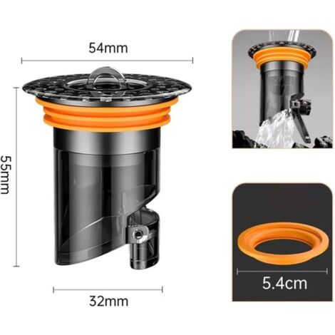 AlwaysH Anti-odor shower drain - Floor drain - Non-return valve - Waste ...