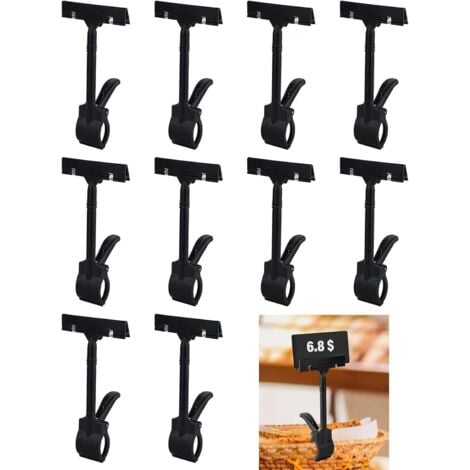 AlwaysH Rotating Price Tag Holder,Plastic Price Display,Label Clips ...