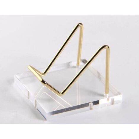 AlwaysH Metal Business Card Display Stand with Clear Acrylic Base ...