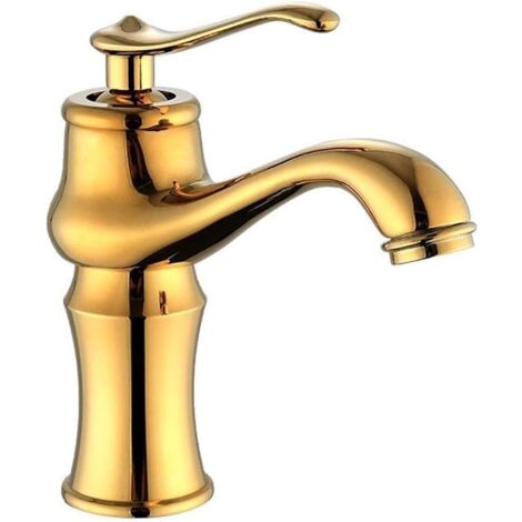 AlwaysH European Style Copper Gold Magic Lamp Bathroom Sink Faucet for ...