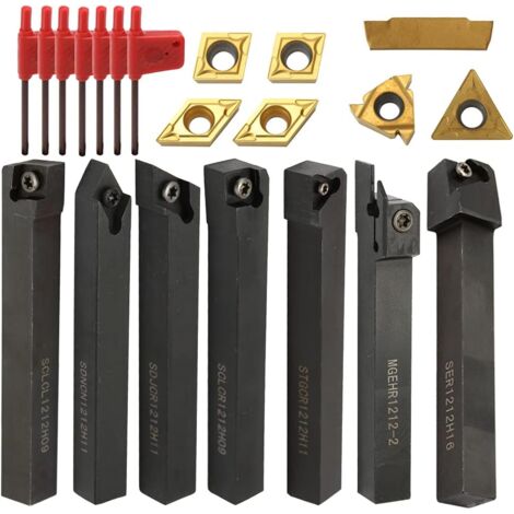 AlwaysH 21Pcs 12mm Carbon Carbide Turning Tool Holder with Wrenches for ...