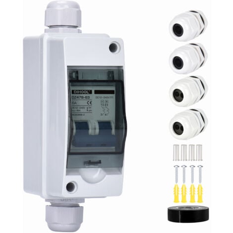 AlwaysH DC 40A Disconnect Switch - Miniature Circuit Breaker with IP65 ...