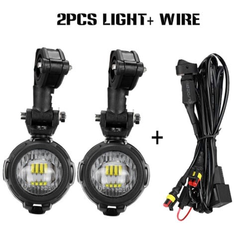 AlwaysH 40W LED Auxiliary Fog Light for BMW R1200GS F800GS Versys KTM Motorcycle
