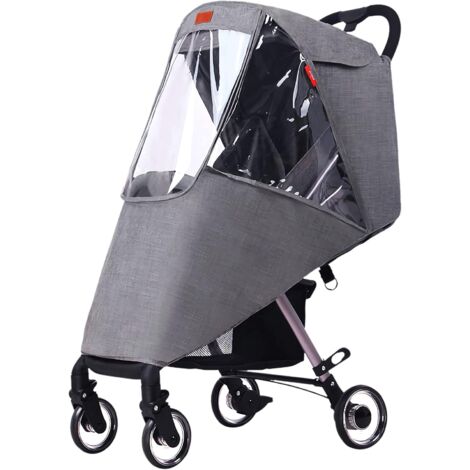 AlwaysH Baby Rain/Dust Cover with Zipper Clear PVC for Pram