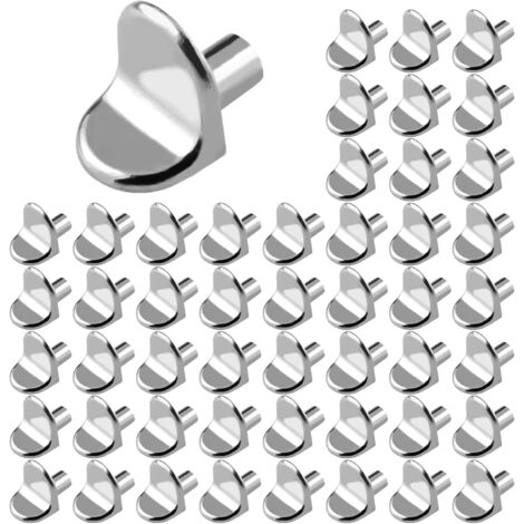AlwaysH 50 Pieces Shelf Support Pegs, 5mm Cleat Shelf Bracket L Shaped ...