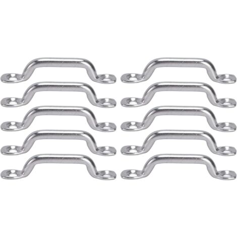 AlwaysH 10Pcs Boat Top Pad Eye Deck Loop Tie Down Stainless Steel Pad ...