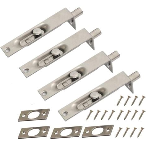 AlwaysH Pack 10cm Flush Door Bolts - Heavy Duty Stainless Steel Door ...