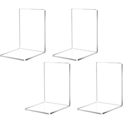AlwaysH Pcs Acrylic Bookends, Bookend Organizer, Innovative Book Ends ...