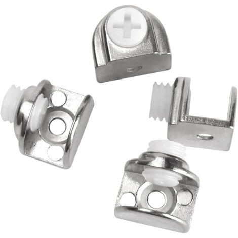 AlwaysH 4 Pieces Glass Clamps, Glass Shelf Support, Adjustable Brackets ...