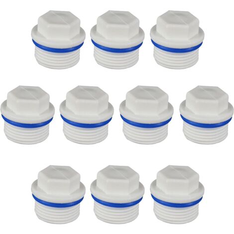 AlwaysH 10 Pieces 1/2 Inch Plumbing Plug External Threaded Plug Male ...