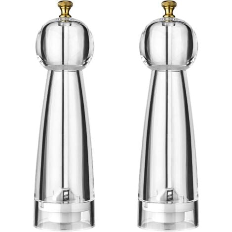 AlwaysH Manual Acrylic Transparent Pepper Mills and Classic Salt ...