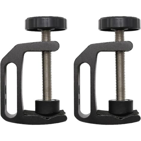 AlwaysH Pieces Small C Clamps Mini Clamp Metal Hose Clamp Black Universal C Clamp for Attaching to a Table or Tripod
