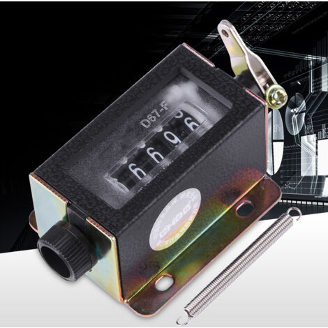 AlwaysH D67-F Mini Mechanical Counter Manual Counter 5 Digits Spring ...