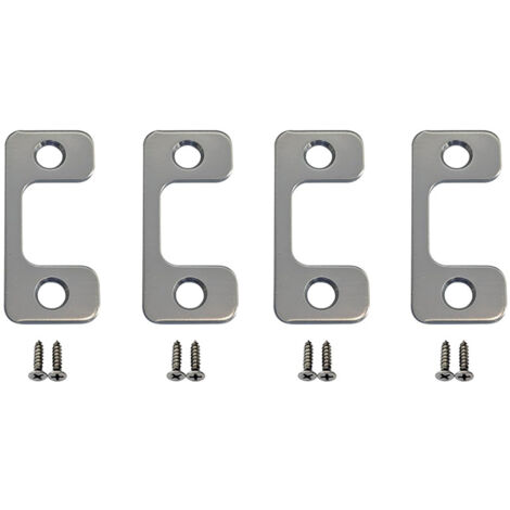 AlwaysH Pack Door Lock Plates - Adjustable Strike Plate - Large Hole ...