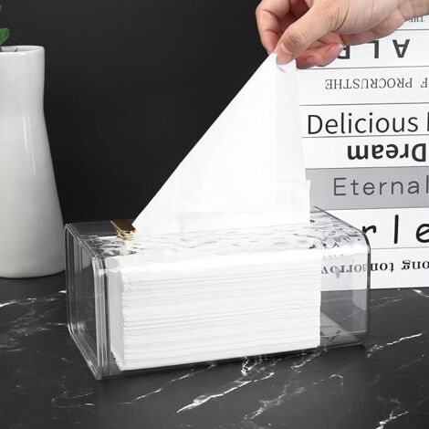 AlwaysH Transparent Tissue Box, Cosmetic Tissue Boxes, Plastic Tissue ...