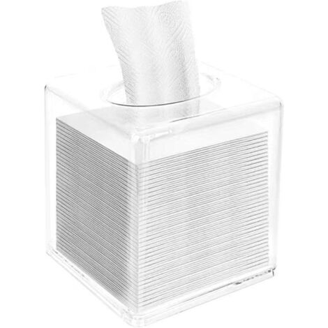 AlwaysH Square Acrylic Tissue Box, Clear Acrylic Paper Napkin Box, 13 x ...
