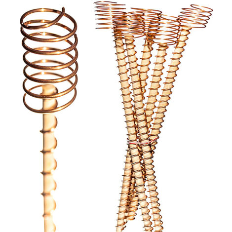 AlwaysH 12" Copper Electric Gardening Antenna Plant Stakes Electric ...