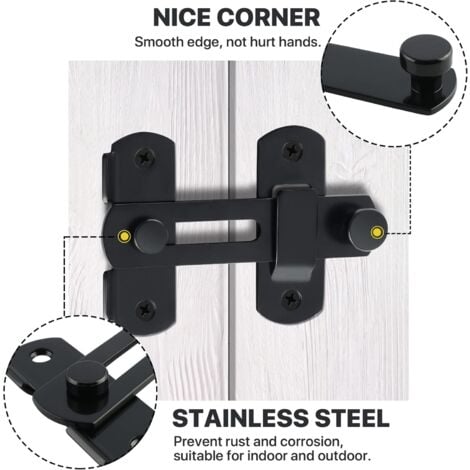 AlwaysH Sliding Door Lock Shutter Lock Latch Gate Bolt with Screws for ...