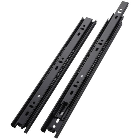 AlwaysH Drawer slide, partial extension, black, set of 1 drawer slide