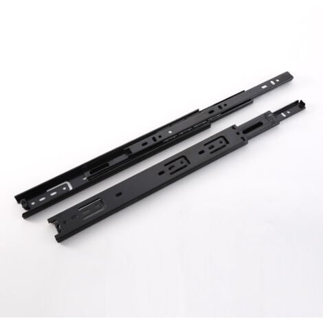 AlwaysH Drawer slide, partial extension, black, set of 1 drawer slide