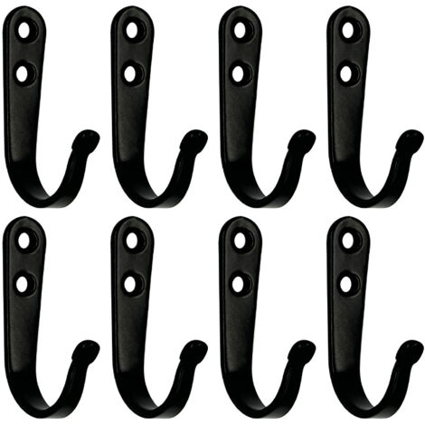 AlwaysH Black Single Hooks Wall Hooks Black Coat Hooks Equipped with ...