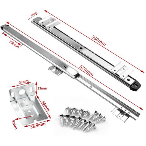 AlwaysH Drawer slide with ball bearings and height adjustment ...