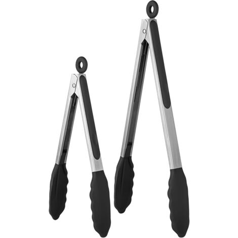 AlwaysH Heat Resistant Cooking Tongs Set with Firmly Sealed Non-Stick ...