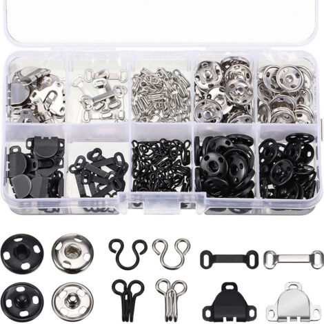 AlwaysH 100 Pieces Sewing Snap Fasteners, Skirt Sewing Hooks, Sewing ...