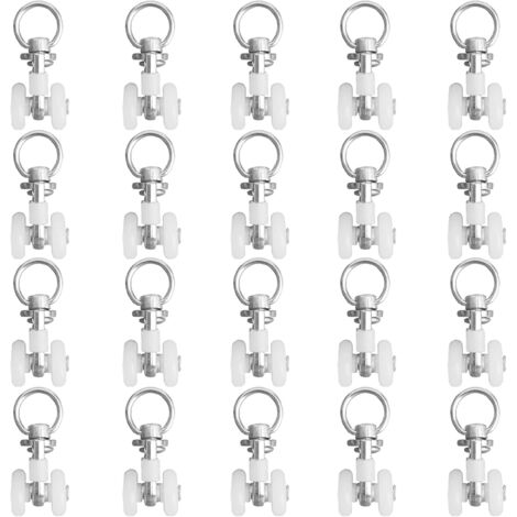 AlwaysH 20pcs Curtain Track Rollers, Track Rollers, Curtain Rod Rollers ...